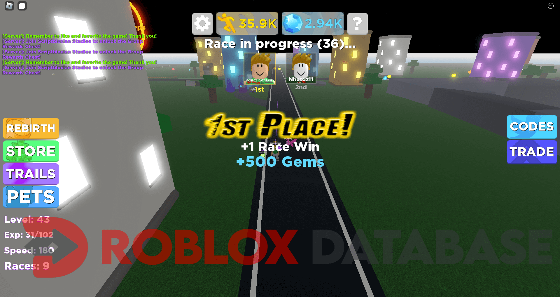 Legends of Speed Codes December 2025 - Roblox Database