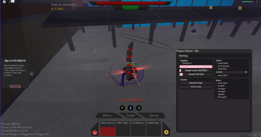 Project Ghoul Script - November 2025 Roblox Database