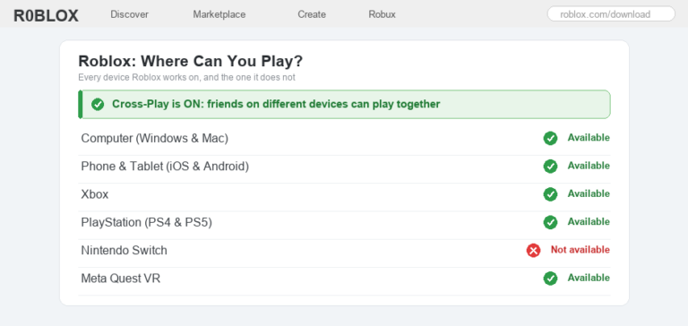 What Can You Play Roblox On? All Devices - Roblox Database